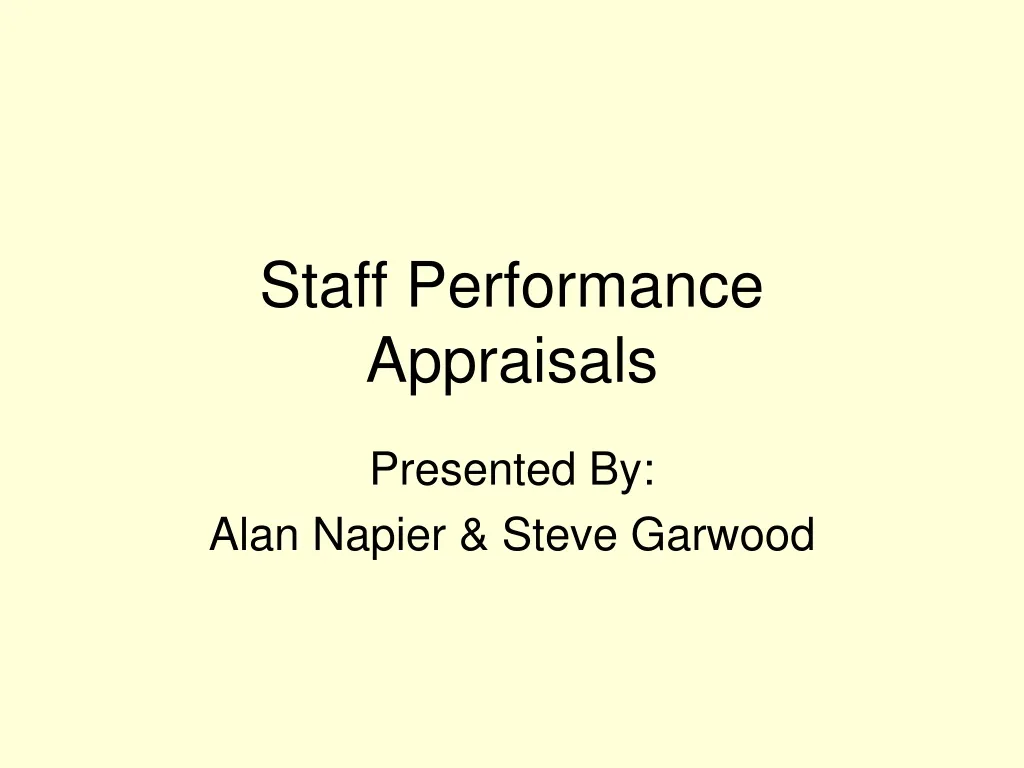 PPT - Staff Performance Appraisals PowerPoint Presentation, free ... PPT - Staff Performance Appraisals PowerPoint Presentation, free ...