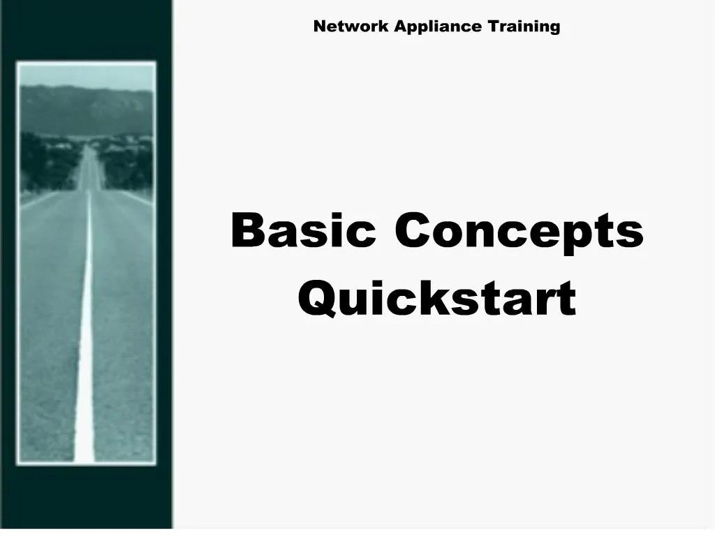 PPT - network appliance training basic concepts quickstart PowerPoint ...