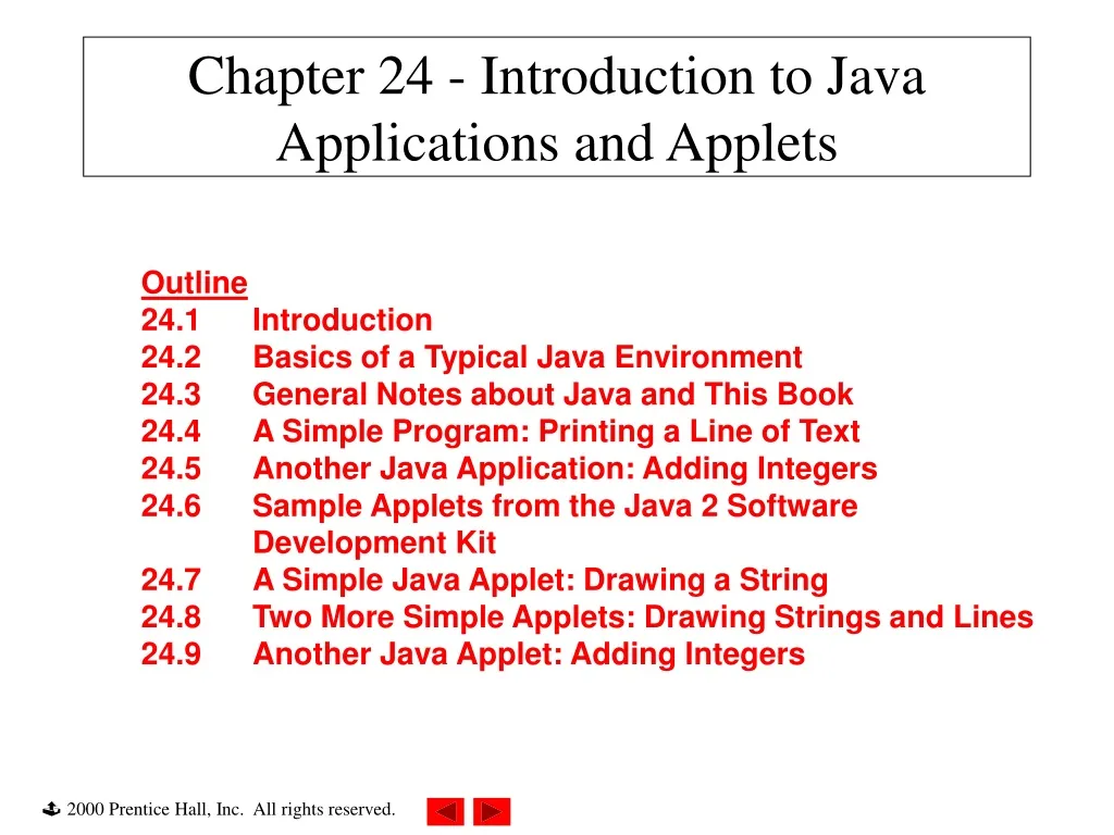 PPT - Chapter 24 - Introduction to Java Applications and Applets ...