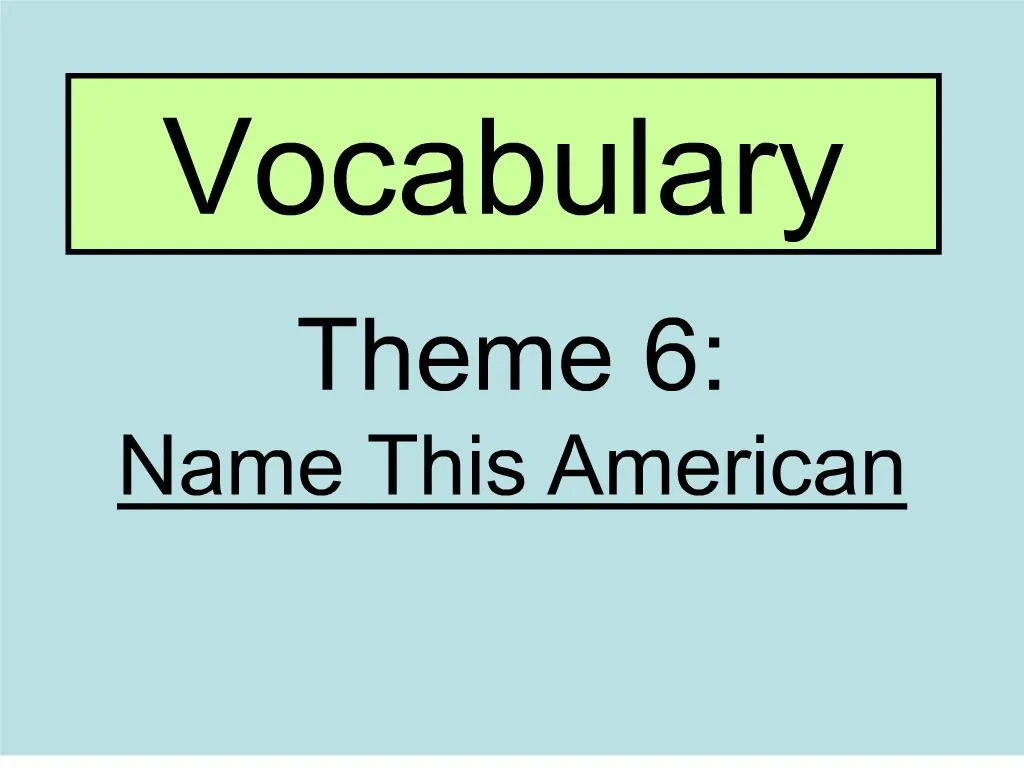 PPT - vocabulary PowerPoint Presentation, free download - ID:158389