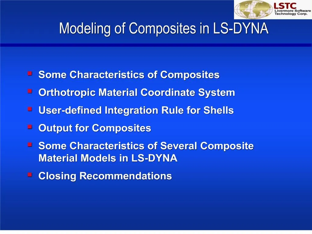 PPT - modeling of composites in ls-dyna PowerPoint Presentation, free ...