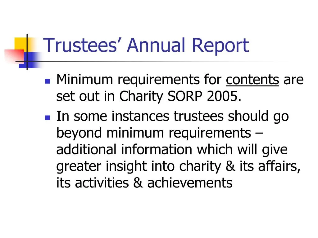 PPT - trustees annual report PowerPoint Presentation, free download ...
