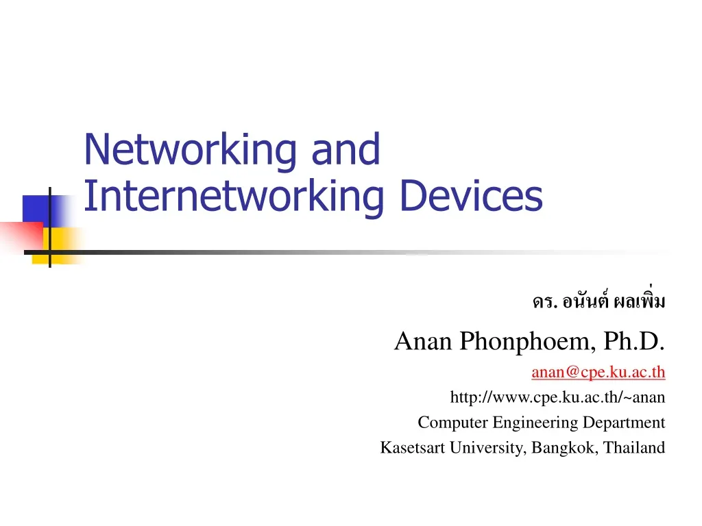 PPT - Networking and Internetworking Devices PowerPoint Presentation ...