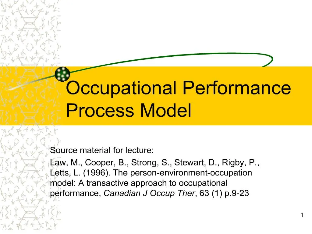 PPT - occupational performance process model PowerPoint Presentation ...