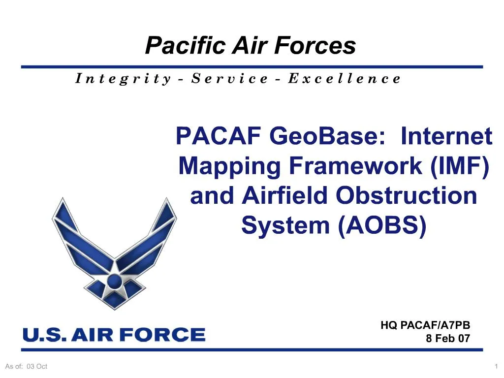 PPT - pacaf geobase: internet mapping framework imf and airfield ...