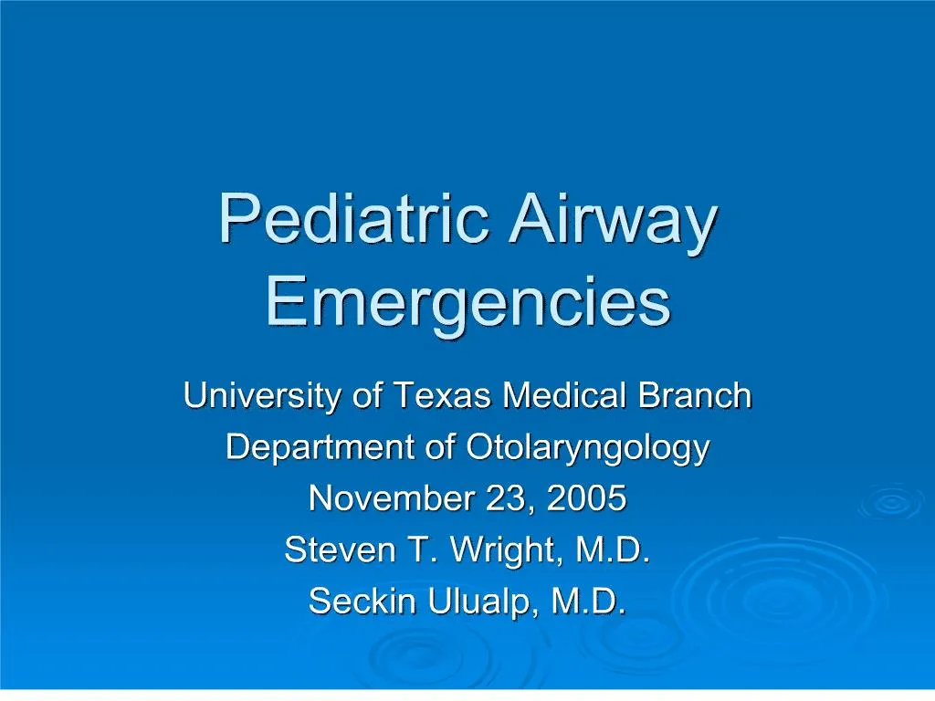 PPT - pediatric airway emergencies PowerPoint Presentation, free ...