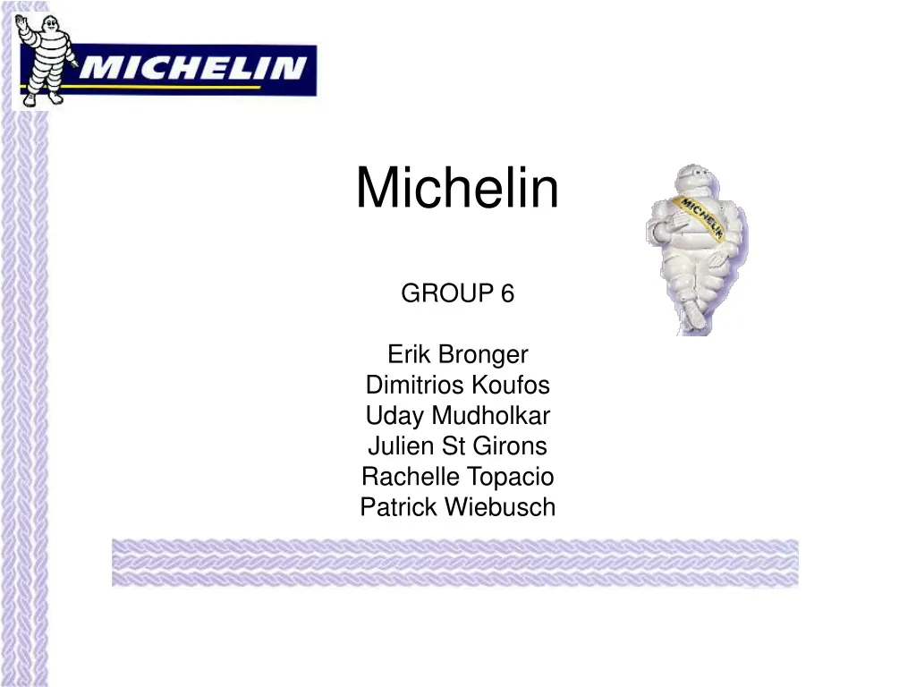PPT - Michelin PowerPoint Presentation, free download - ID:166377