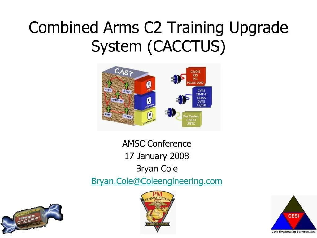 PPT - combined arms c2 training upgrade system cacctus PowerPoint ...