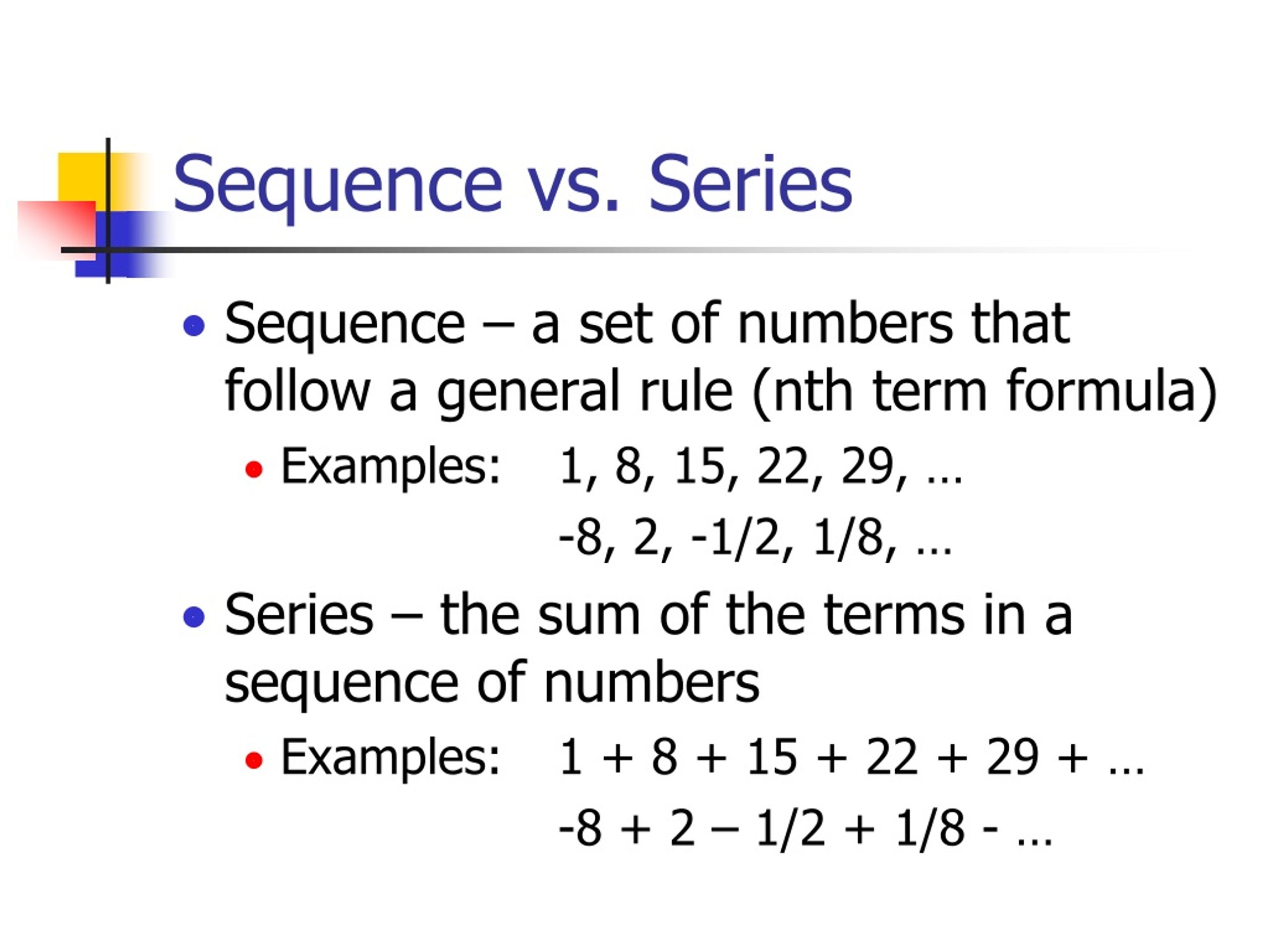 PPT Arithmetic And Geometric Series PowerPoint Presentation Free