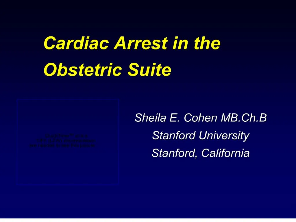 PPT - Cardiac Arrest in the Obstetric Suite PowerPoint Presentation ...