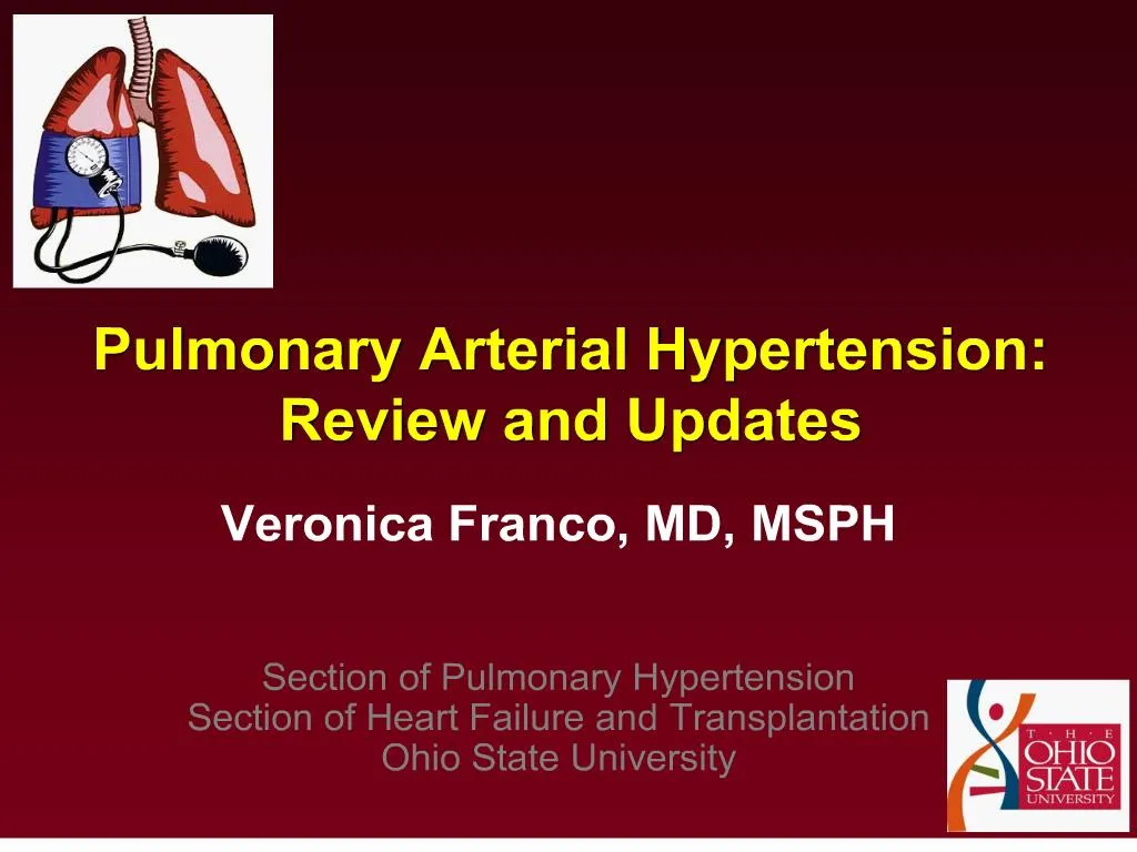 PPT - Pulmonary Arterial Hypertension: Review and Updates PowerPoint ...
