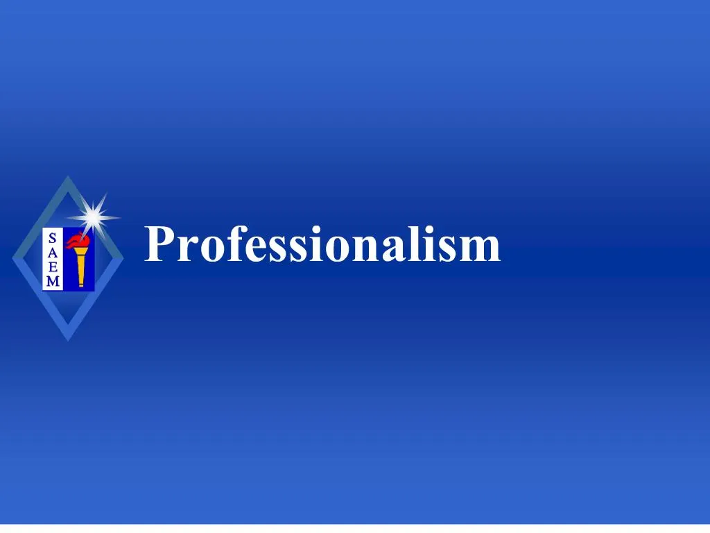 PPT - Professionalism PowerPoint Presentation, free download - ID:177181