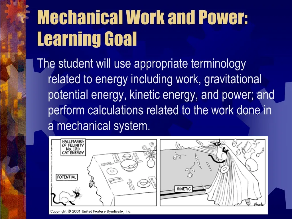PPT - Mechanical Work and Power: Learning Goal PowerPoint Presentation ...
