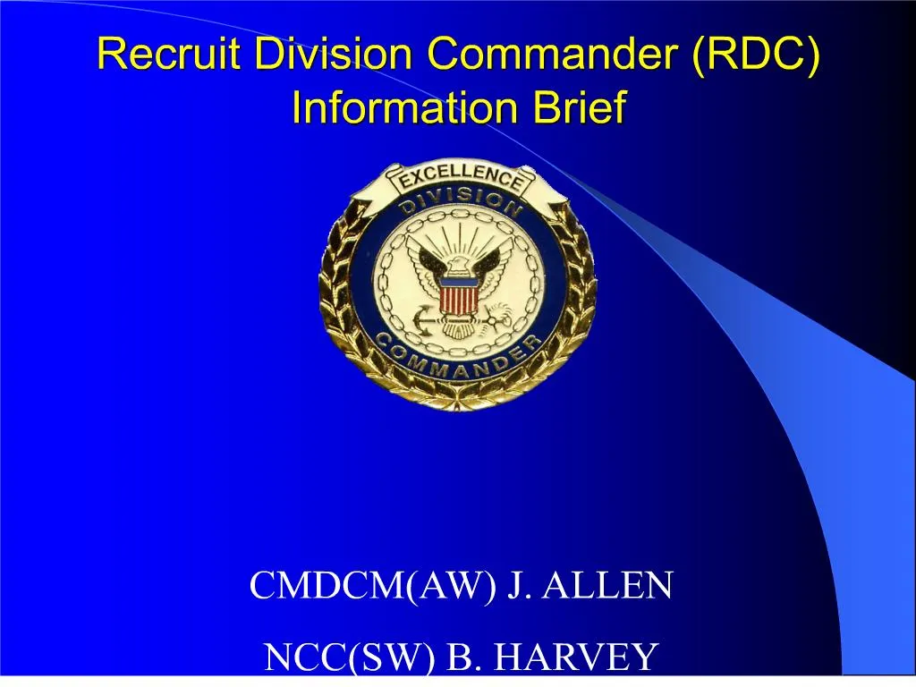 PPT - Recruit Division Commander RDC Information Brief PowerPoint ...