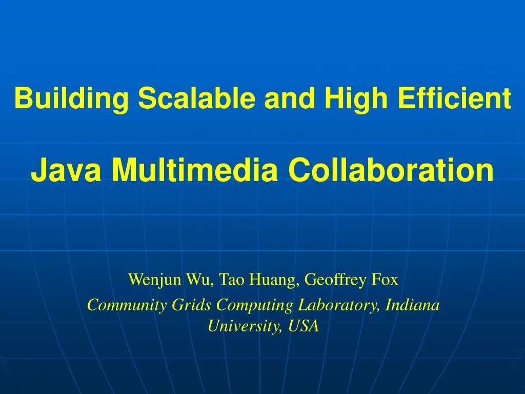PPT - Building Scalable and High Efficient Java Multimedia ...