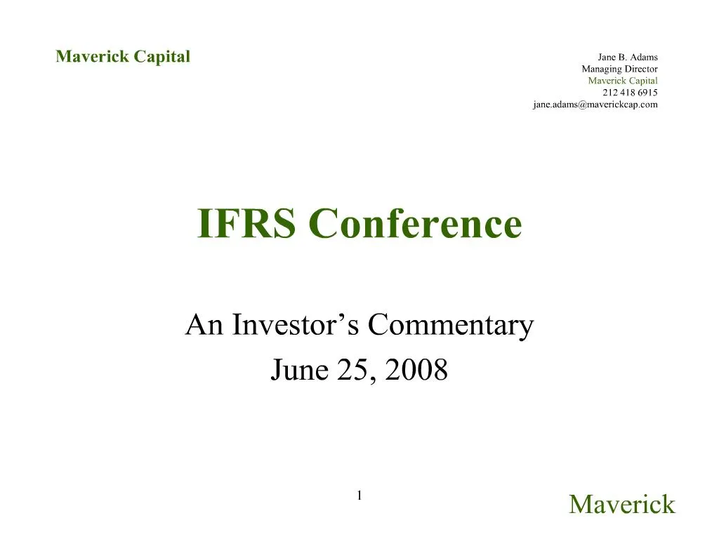 PPT - IFRS Conference PowerPoint Presentation, free download - ID:180318