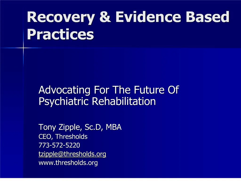 PPT - Recovery Evidence Based Practices PowerPoint Presentation, free ...
