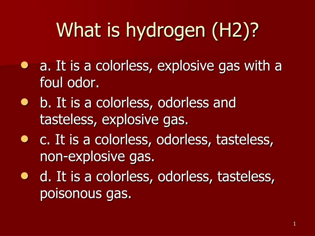 PPT - What is hydrogen (H2)? PowerPoint Presentation, free download ...
