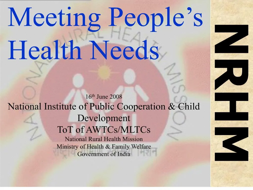 PPT - National Rural Health Mission An Overview PowerPoint Presentation ...