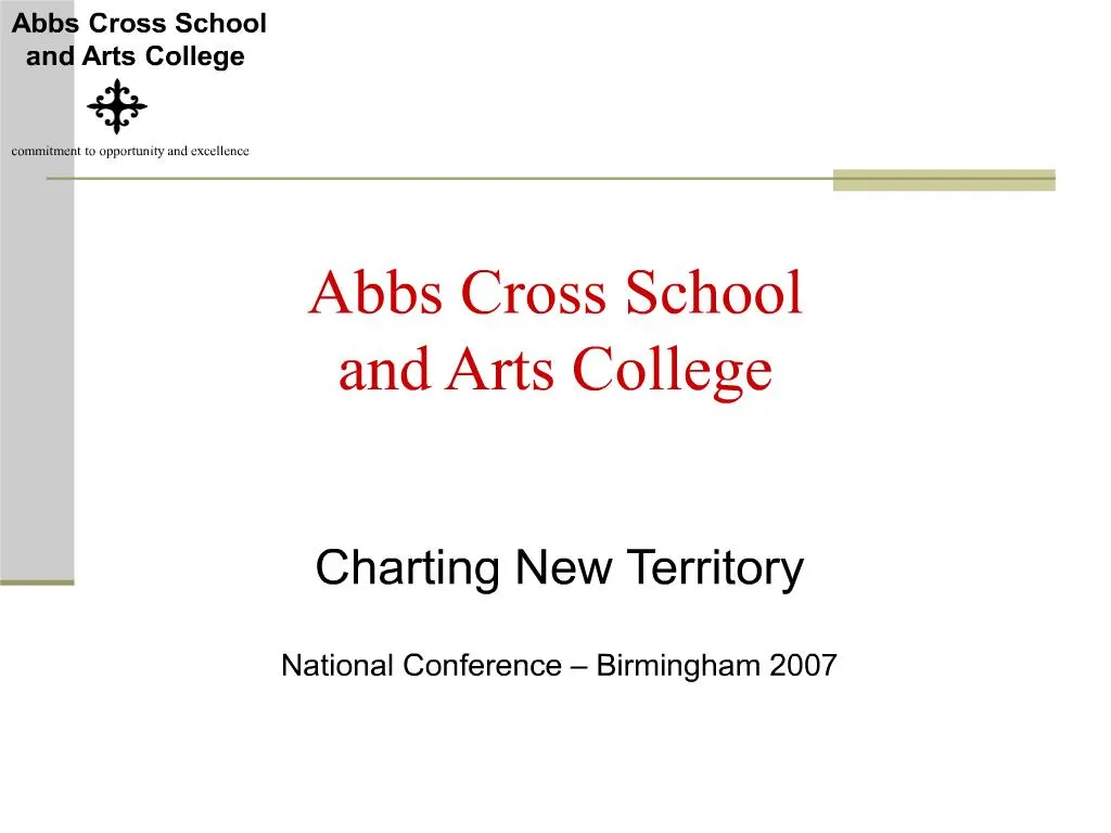 PPT - Abbs Cross School and Arts College PowerPoint Presentation, free ...