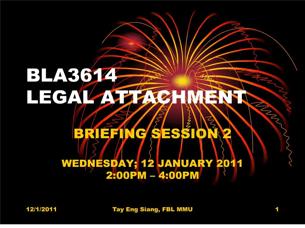PPT - BLA3614 LEGAL ATTACHMENT PowerPoint Presentation, free download ...
