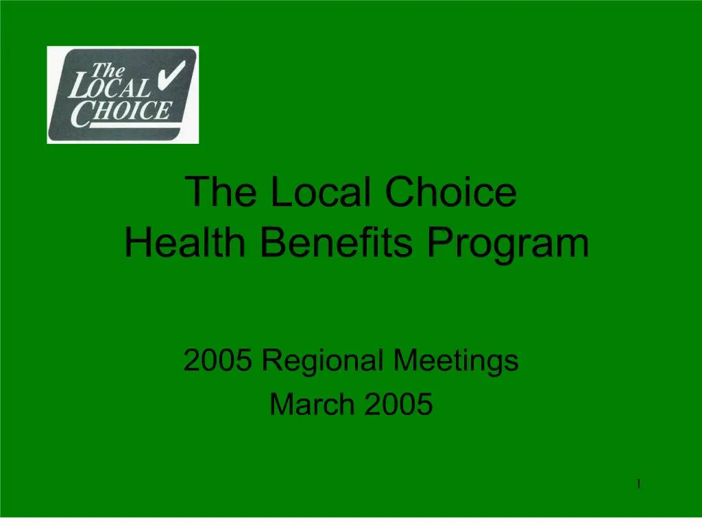 PPT - The Local Choice Health Benefits Program PowerPoint Presentation ...