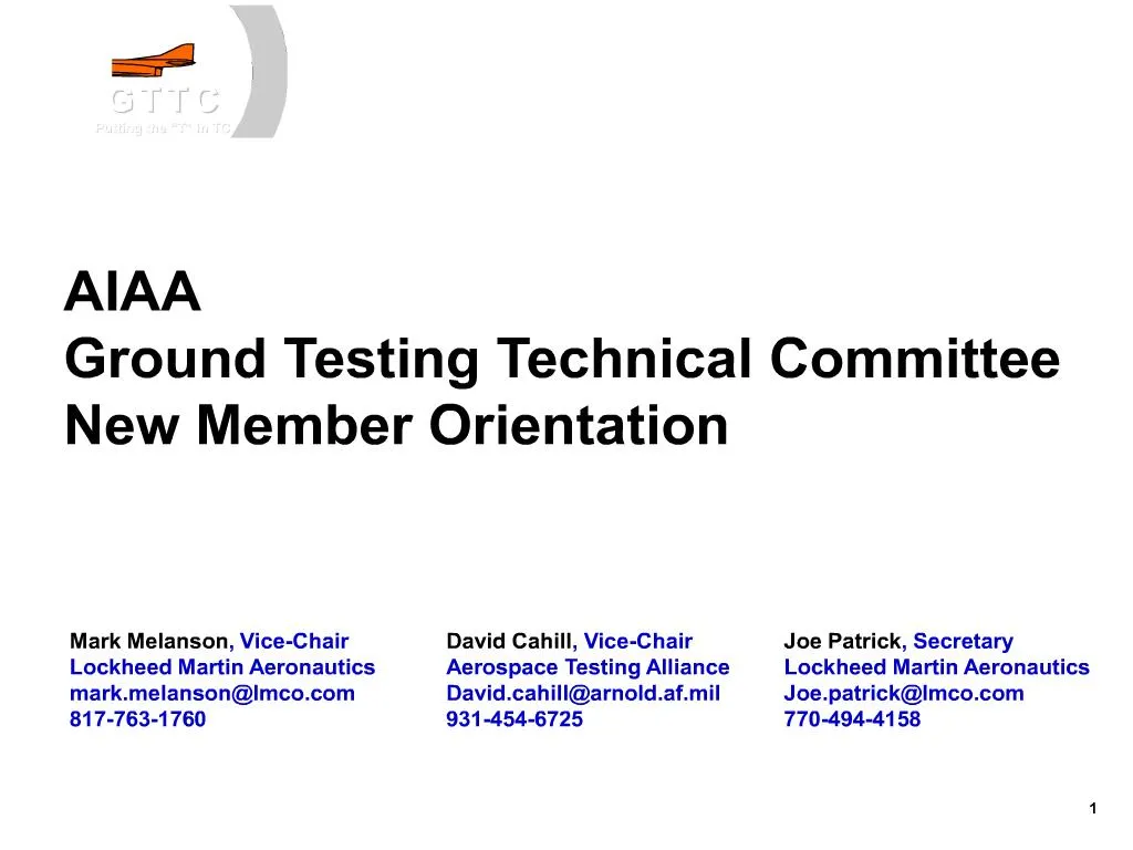 PPT - AIAA PowerPoint Presentation, free download - ID:186747