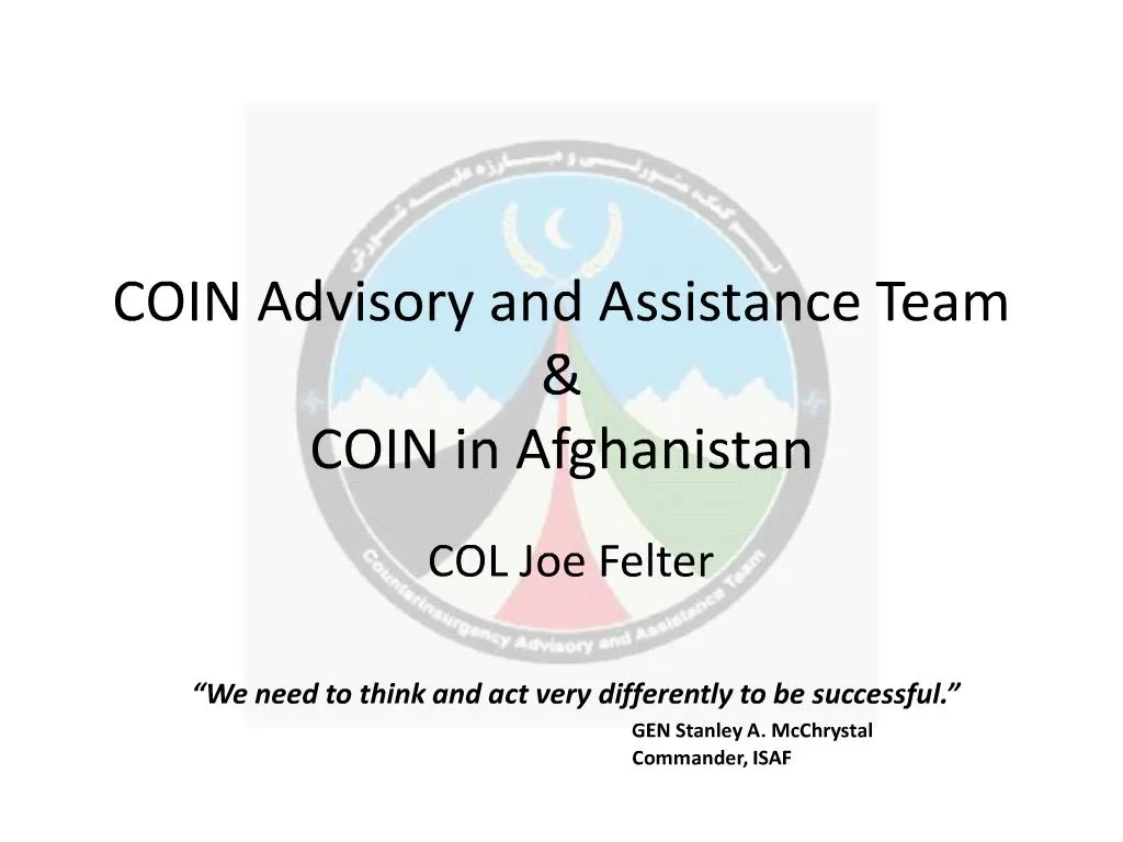 PPT - COIN Advisory and Assistance Team COIN in Afghanistan PowerPoint ...