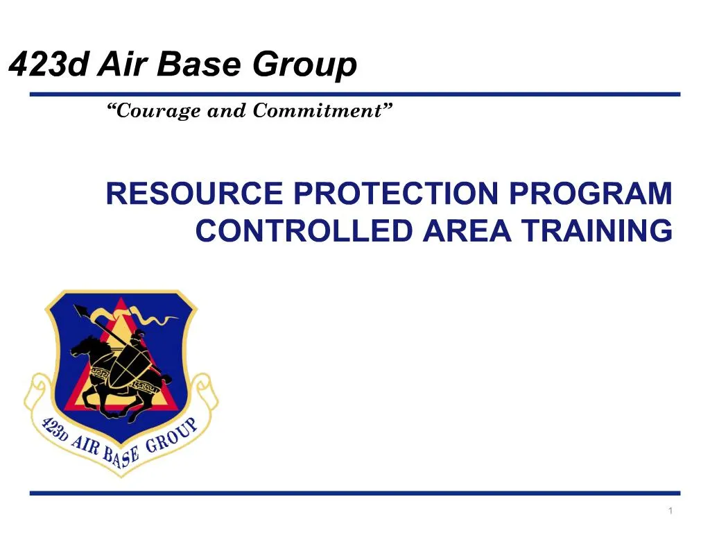 PPT - RESOURCE PROTECTION PROGRAM CONTROLLED AREA TRAINING PowerPoint ...