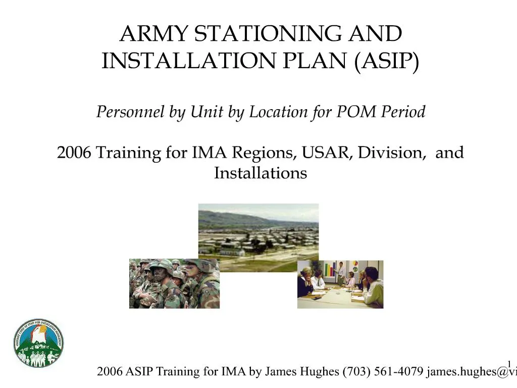PPT - ARMY STATIONING AND INSTALLATION PLAN ASIP Personnel by Unit by ...