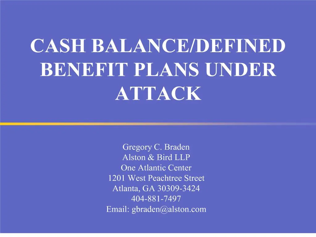 PPT - CASH BALANCE PowerPoint Presentation, free download - ID:190575