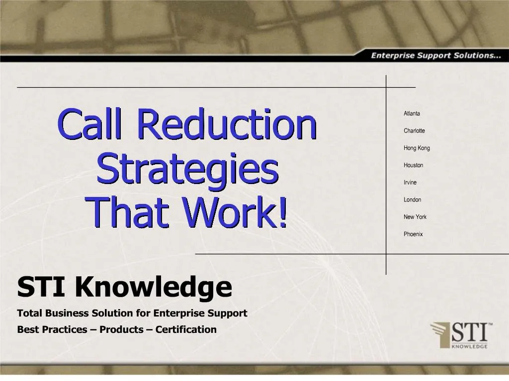 PPT - Call Reduction Strategy PowerPoint Presentation, free download ...