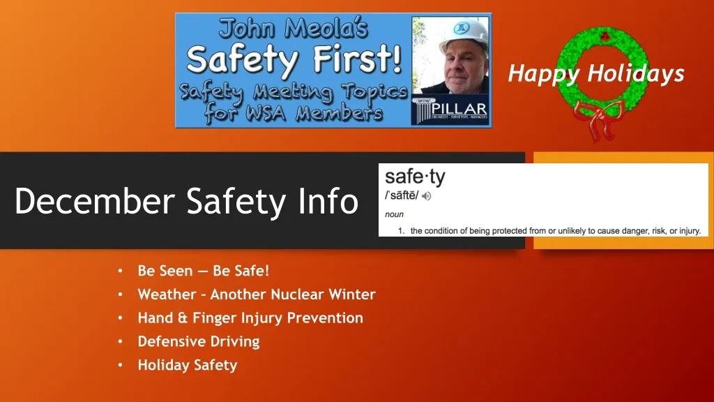 PPT - December Safety Info PowerPoint Presentation, free download - ID ...