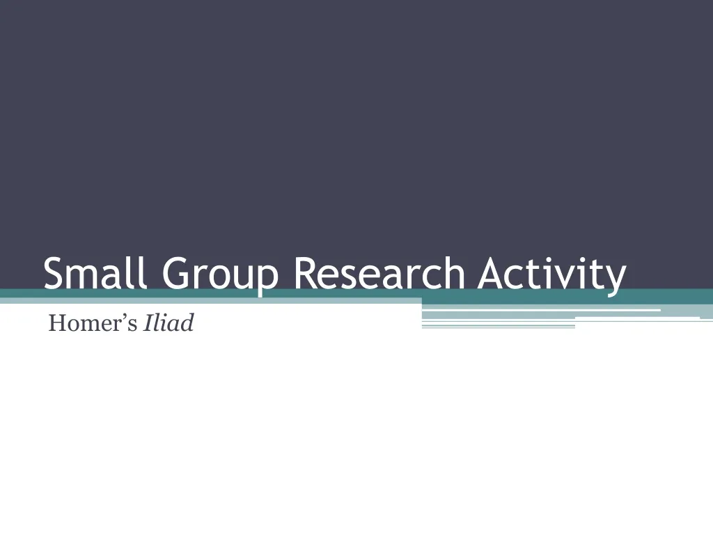PPT - Small Group Research Activity PowerPoint Presentation, free ...
