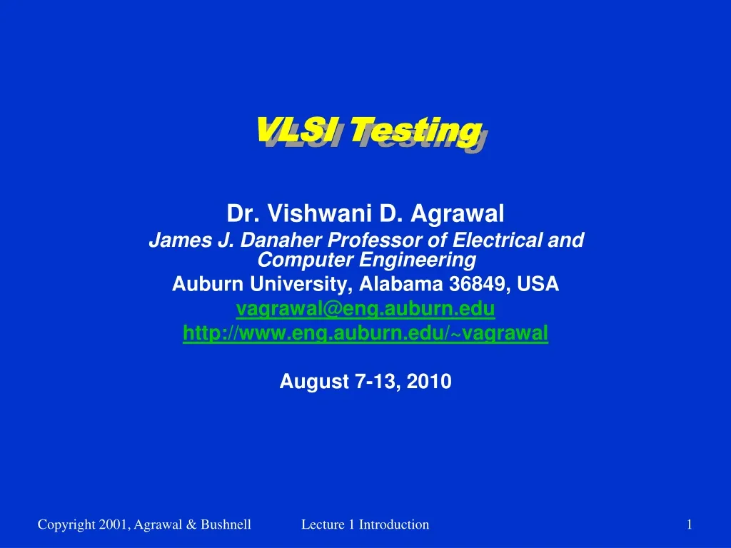PPT - VLSI Testing PowerPoint Presentation, free download - ID:195154