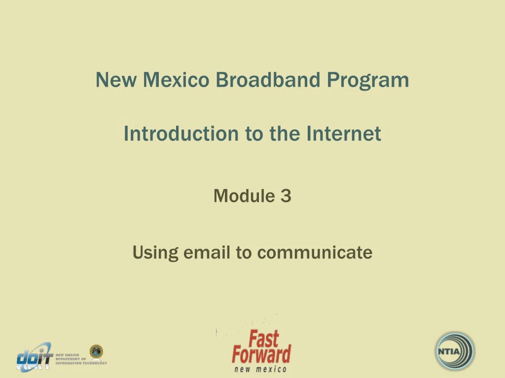 PPT - New Mexico Broadband Program Introduction to the Internet ...