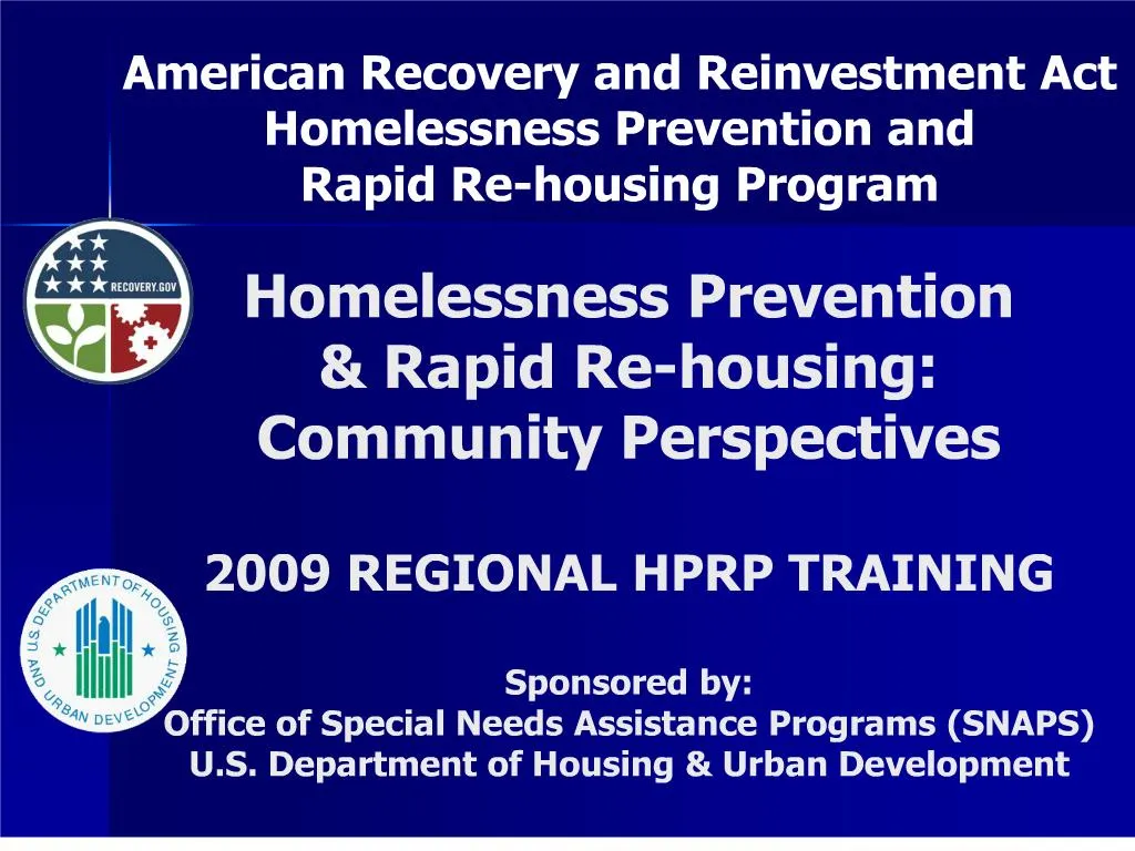 PPT - Homelessness Prevention Rapid Re-housing: Community Perspectives ...