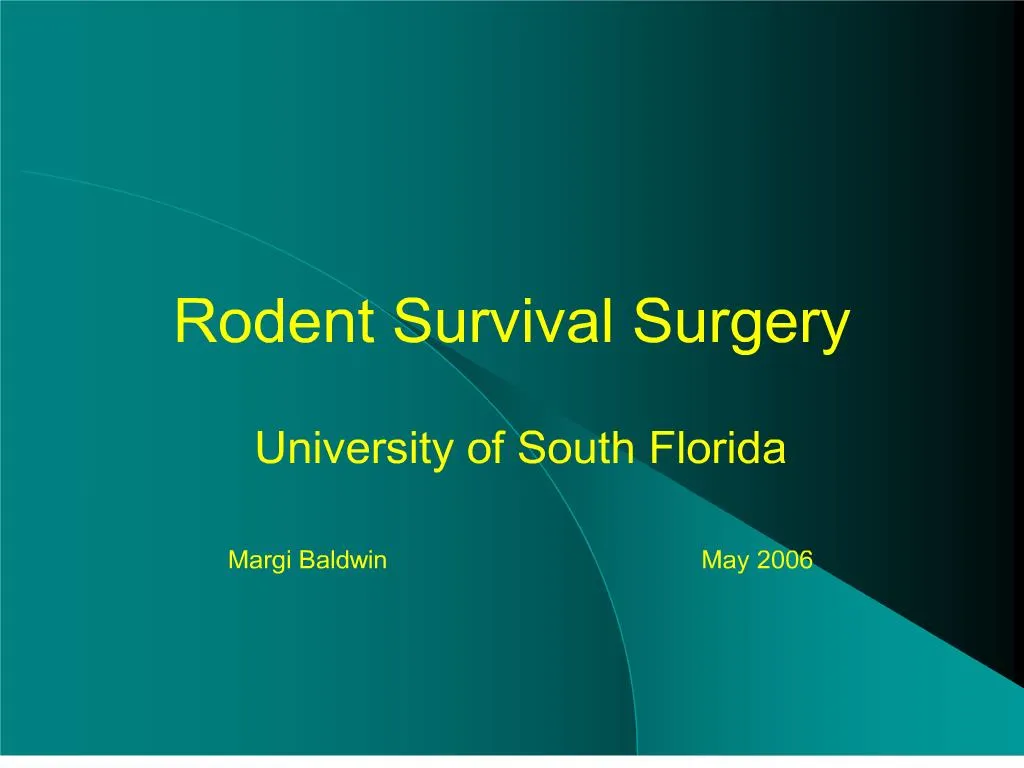 PPT - Rodent Survival Surgery PowerPoint Presentation, free download ...