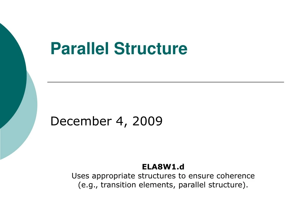 PPT - Parallel Structure PowerPoint Presentation, free download - ID:2012