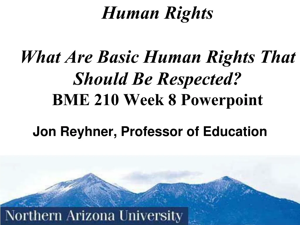 PPT - Human Rights What Are Basic Human Rights That Should Be Respected ...