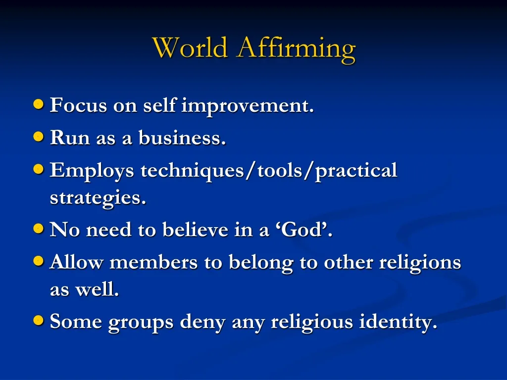 PPT - World Affirming PowerPoint Presentation, free download - ID:207639