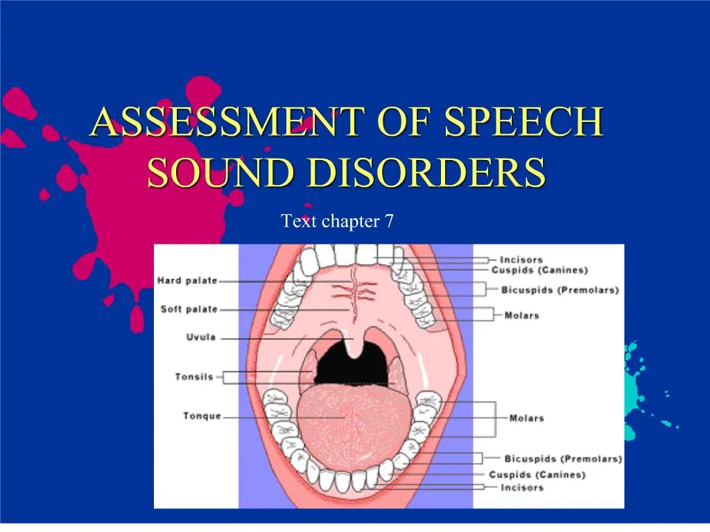 PPT - ASSESSMENT OF SPEECH SOUND DISORDERS PowerPoint Presentation ...