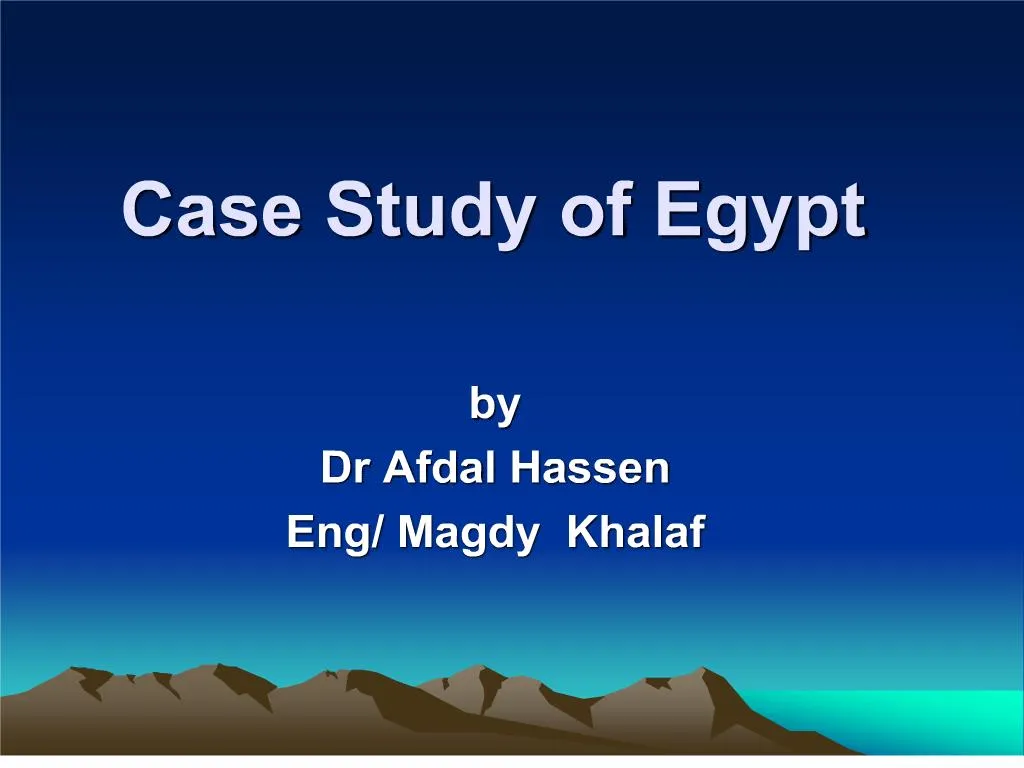 PPT - Case Study of Egypt PowerPoint Presentation, free download - ID ...