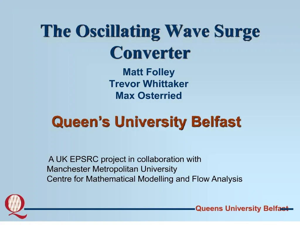 PPT - The Oscillating Wave Surge Converter PowerPoint Presentation ...