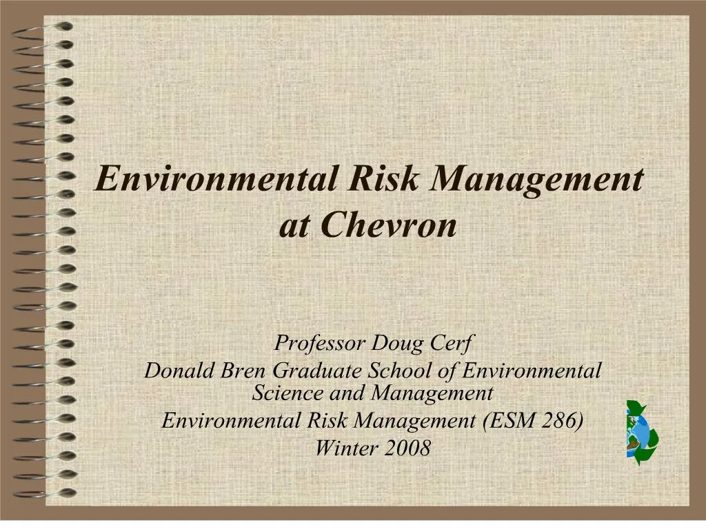 PPT - Environmental Risk Management at Chevron PowerPoint Presentation ...