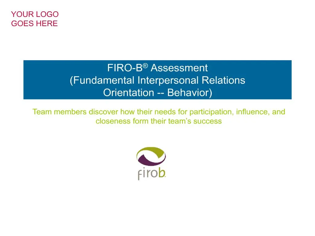PPT - FIRO-B PowerPoint Presentation, free download - ID:215618
