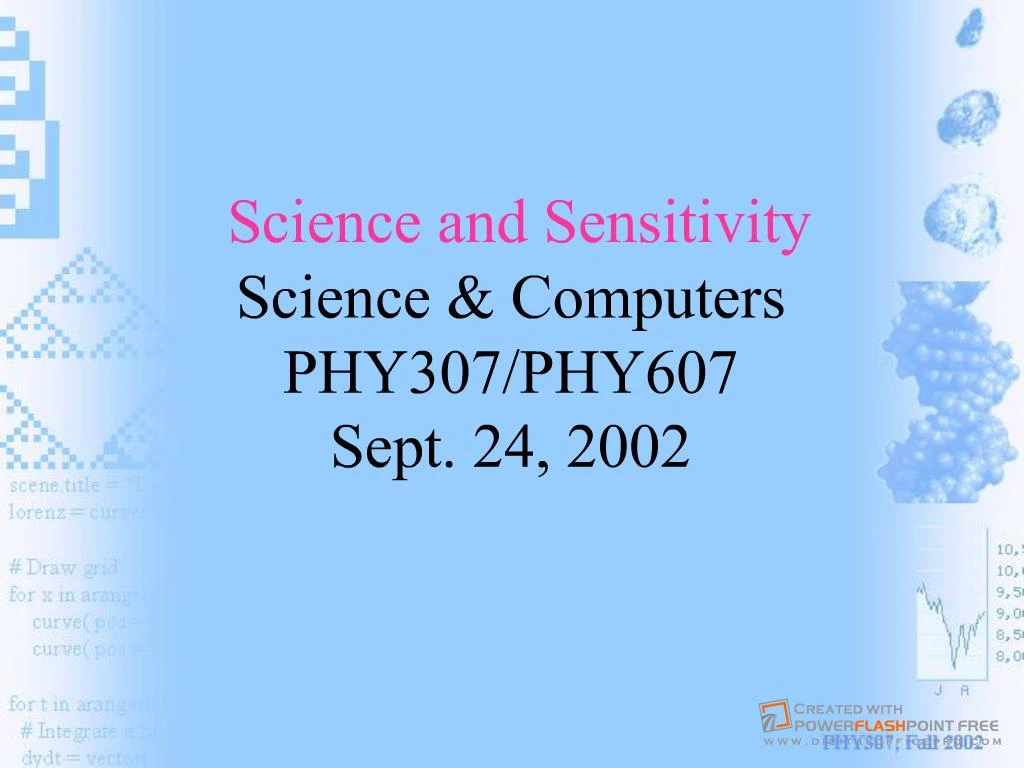 PPT - Science and Sensitivity PowerPoint Presentation, free download ...