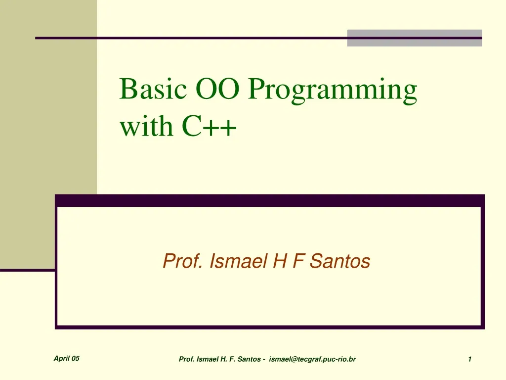 PPT - Basic OO Programming with C++ PowerPoint Presentation, free ...