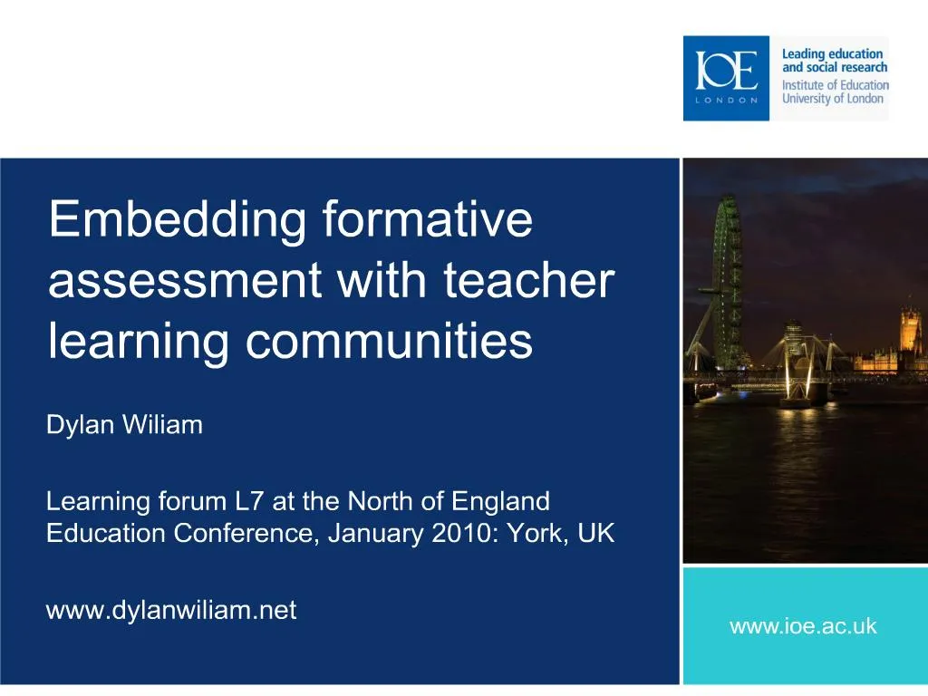PPT - Embedding formative assessment with teacher learning communities ...