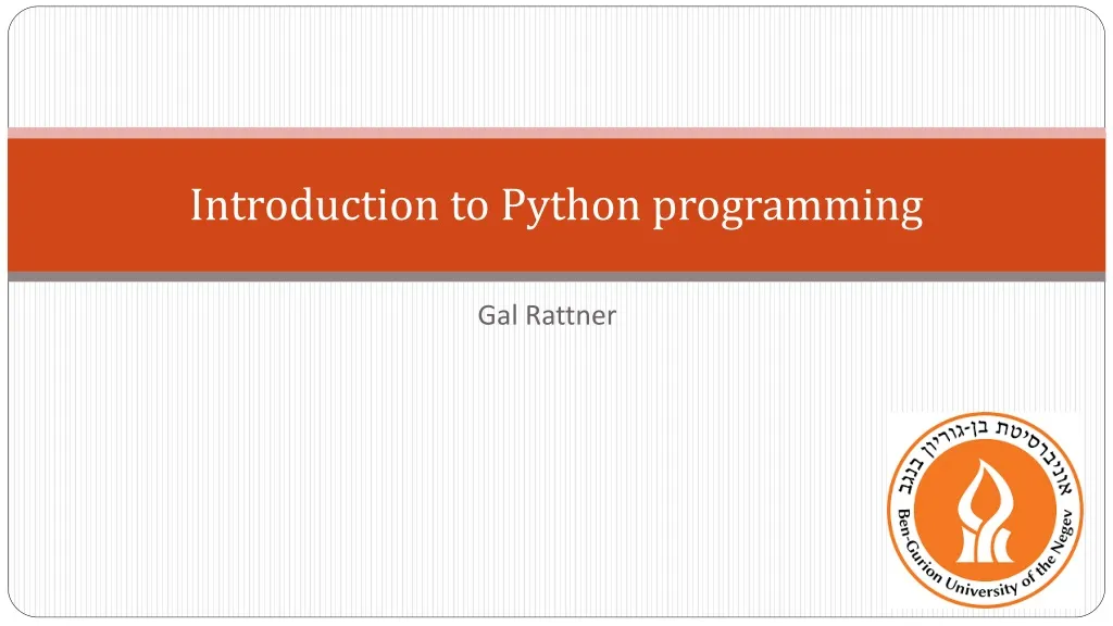 PPT - Introduction to Python programming PowerPoint Presentation, free ...